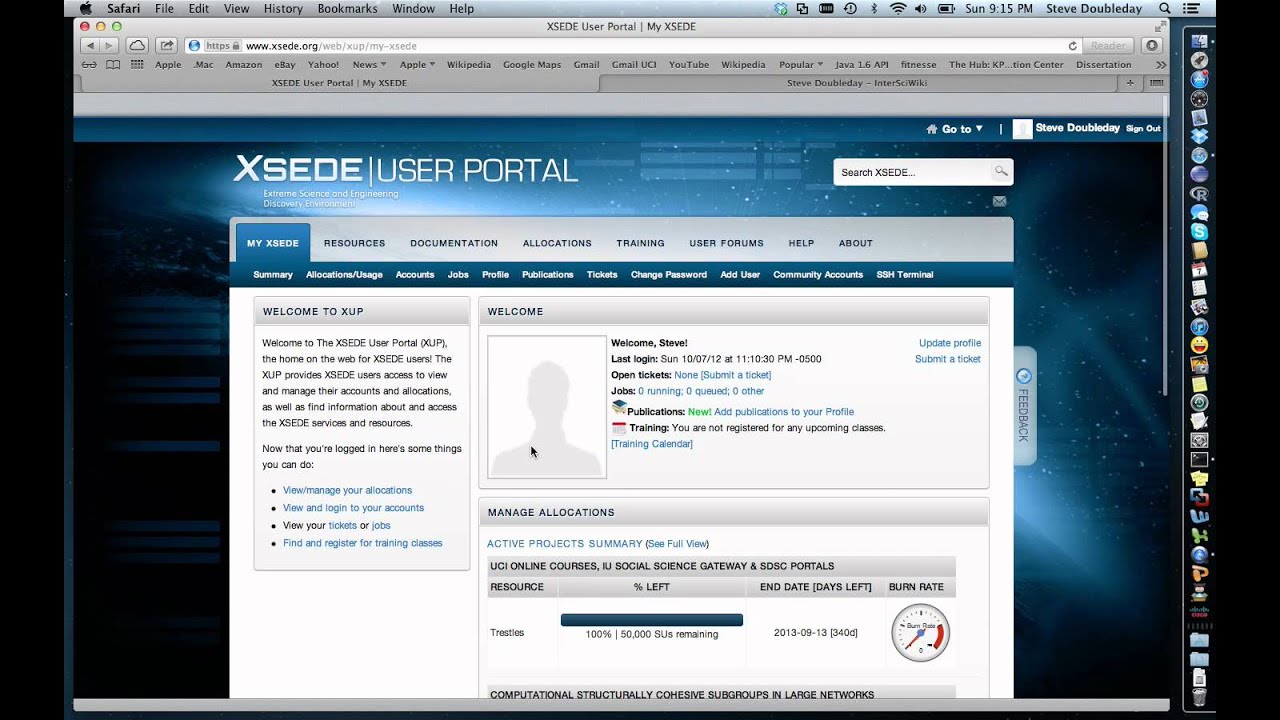 1 - Your account on the XSEDE portal - YouTube
