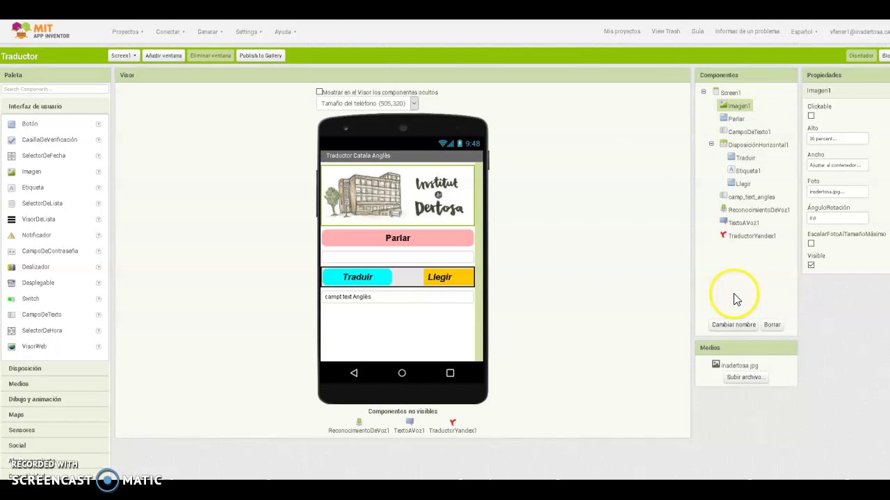 App Inventor. Traductor Català-Anglès - YouTube