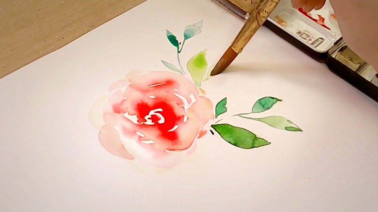 How to Paint Watercolor / Flower Painting Tutorial - YouTube