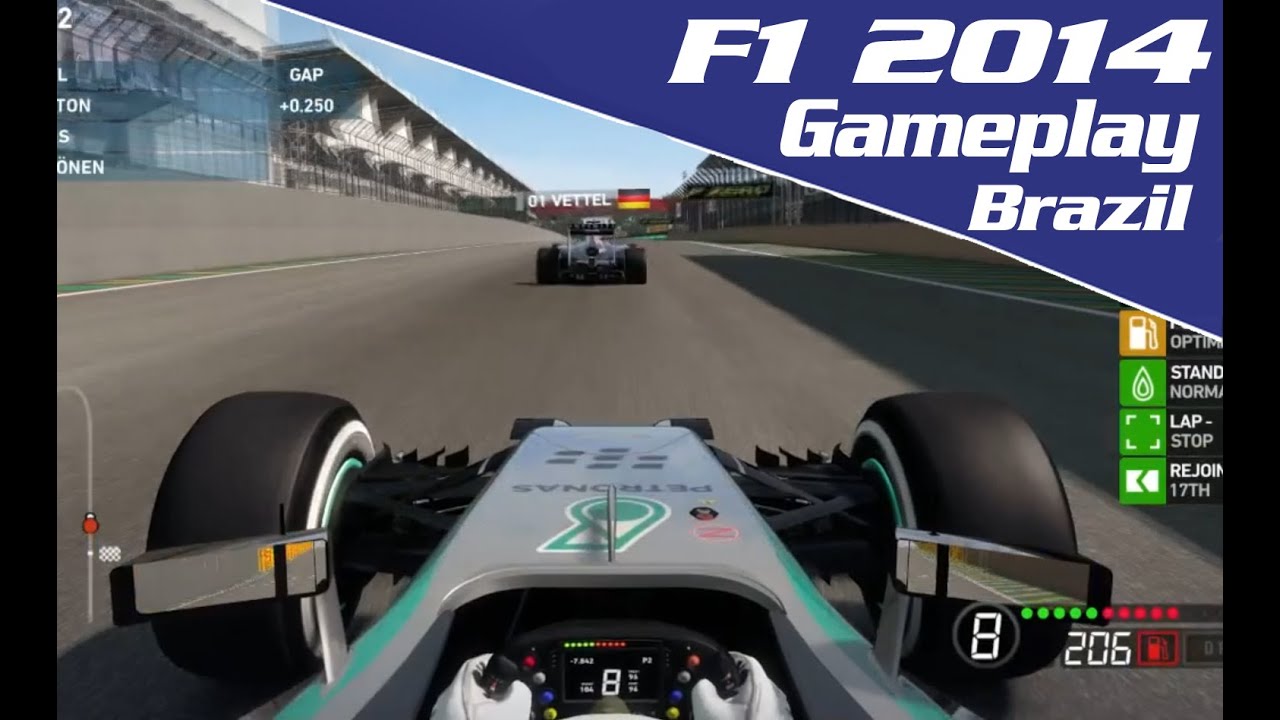 F1 2014 Full Game Exclusive Gameplay:- Brazilian Grand Prix 3 Laps ...