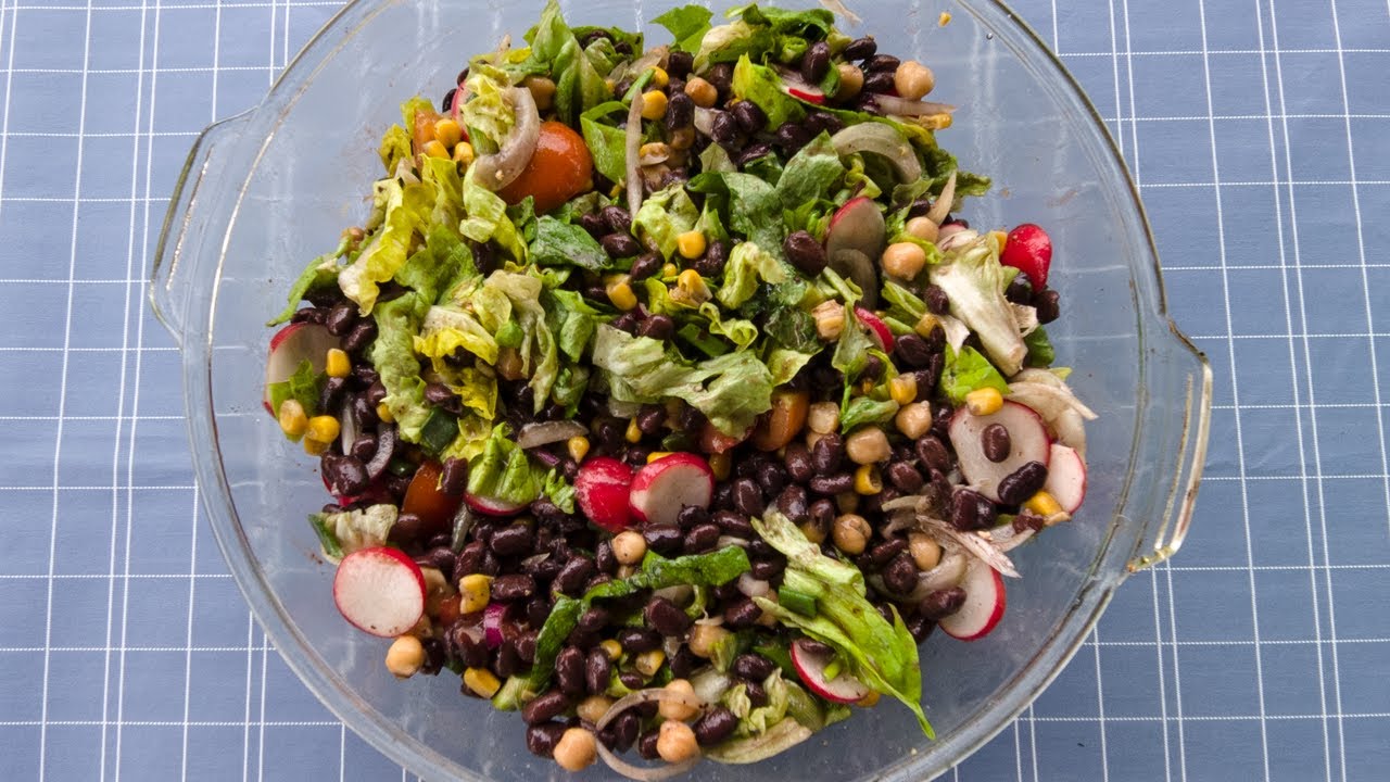 Fresh, yummy, crunchy Black Bean & Radish Salad Recipe - YouTube