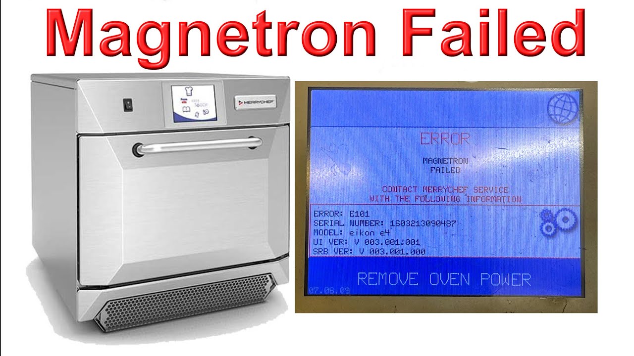 Merrychef eikon e4 Magnetron Failed, Repair - YouTube