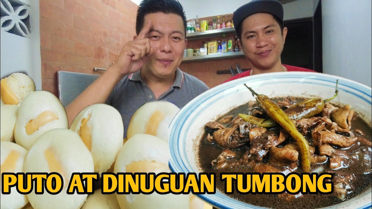 PORK TUMBONG DINUGUAN AND PUTO RECIPE | INDOOR COOKING | MUKBANG - YouTube