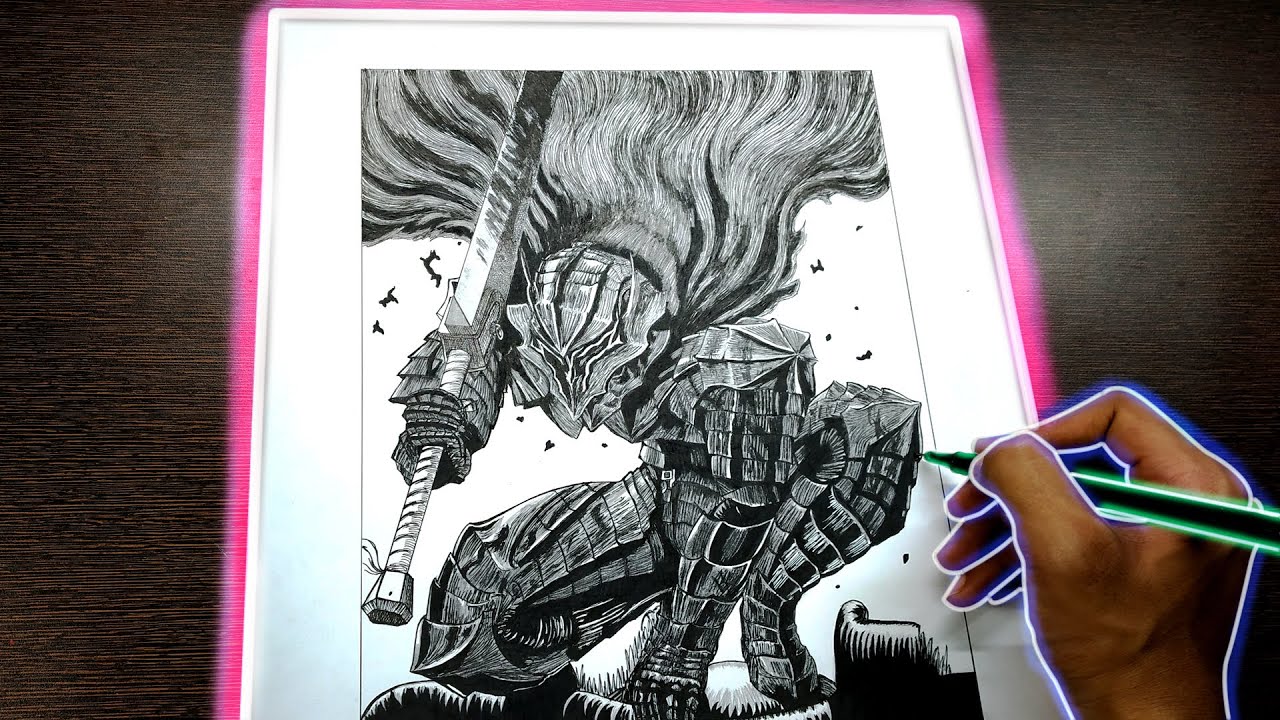 Berserk - Drawing Guts in Berserker Armor || Manga Drawing || SOMYO ...
