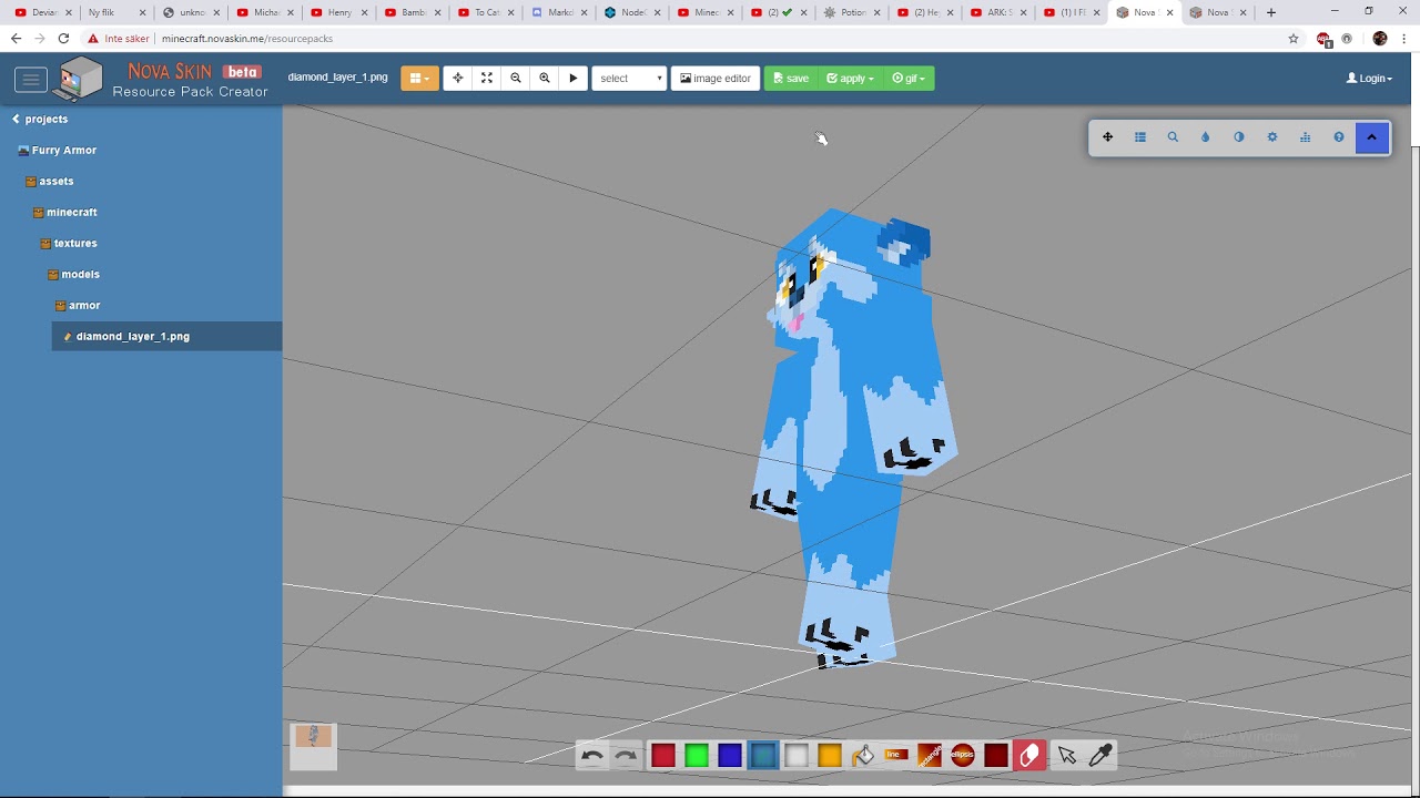 Minecraft | Fursuit Armor Resource Pack (Diamond Armor) - YouTube