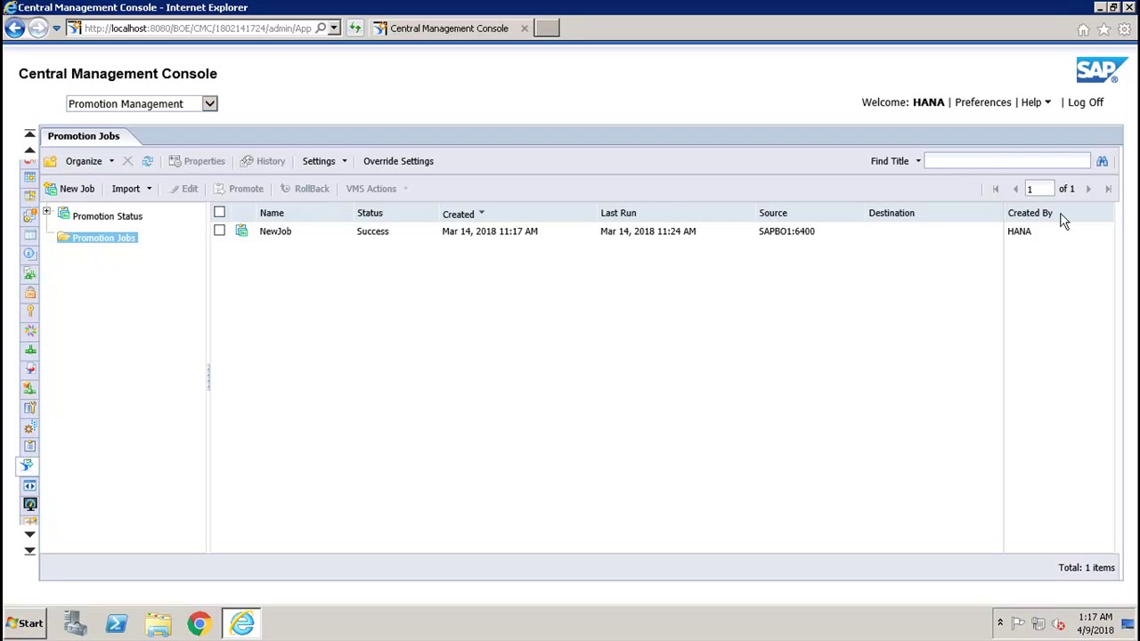 SAP BO Administration - Using Promotion Management - YouTube