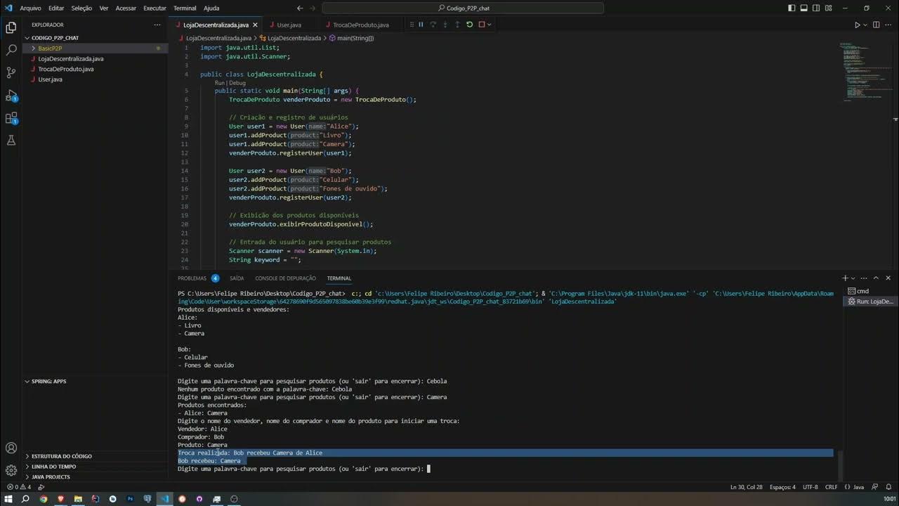 MarketPlace in Java, architecture Peer to Peer - YouTube