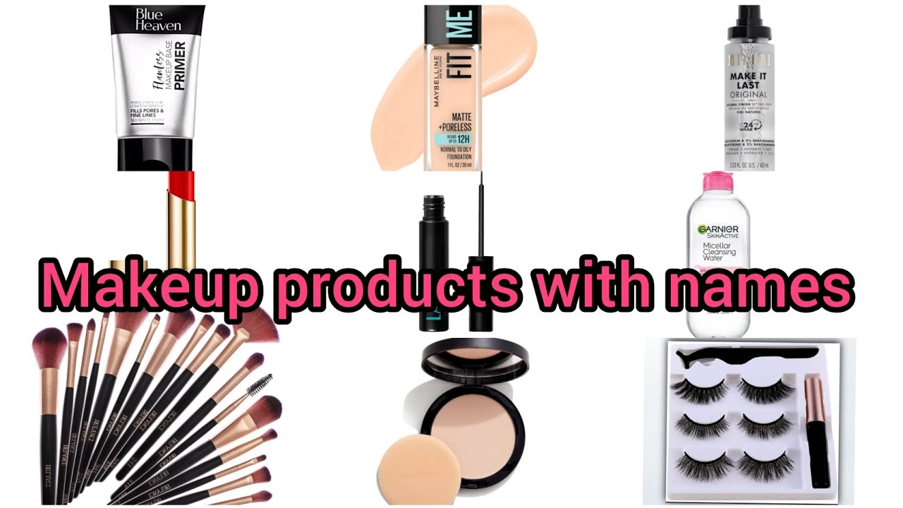 makeup products with names//types of makeup products - YouTube