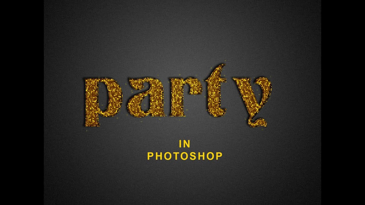 Photoshop Tutorial - Party Text Effect in Photoshop - YouTube