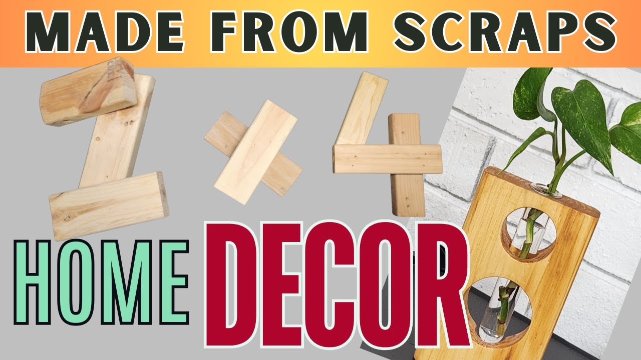 DIY Unique Home Decor from 2x4 Scrap Wood (Easy & Sellable) - YouTube