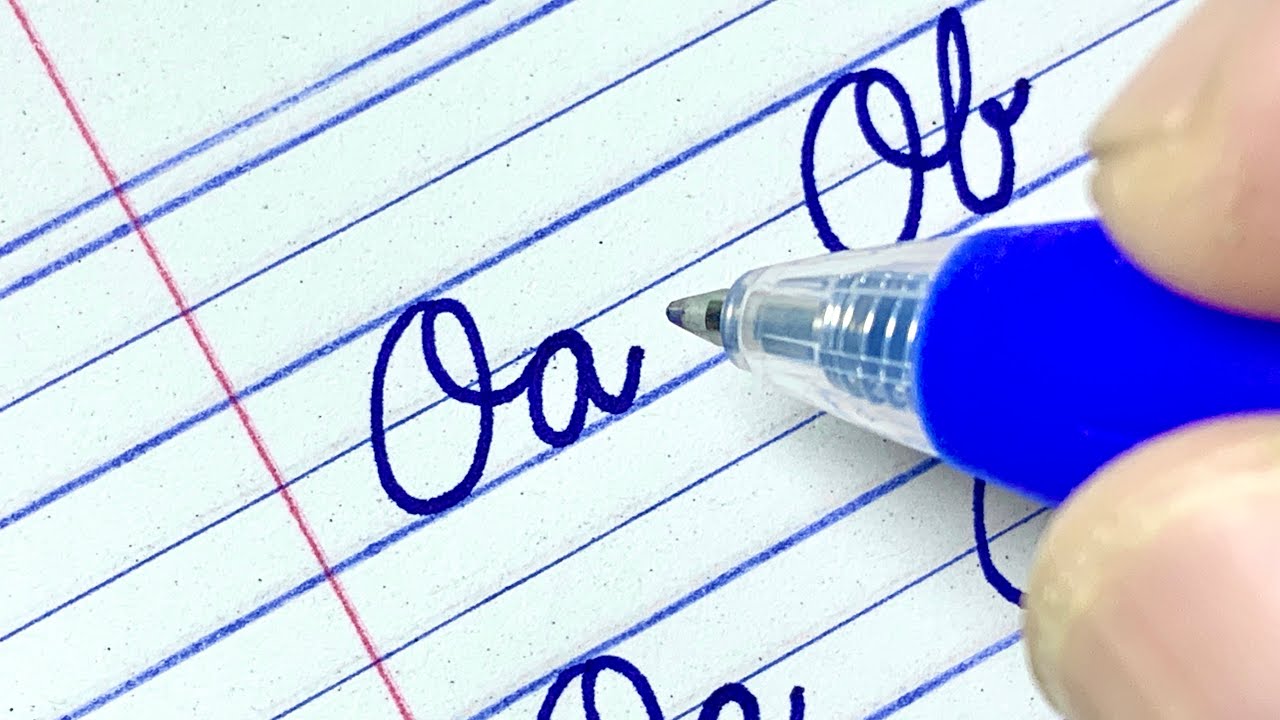 How to write capital letter "O" connect with small letters in Cursive ...
