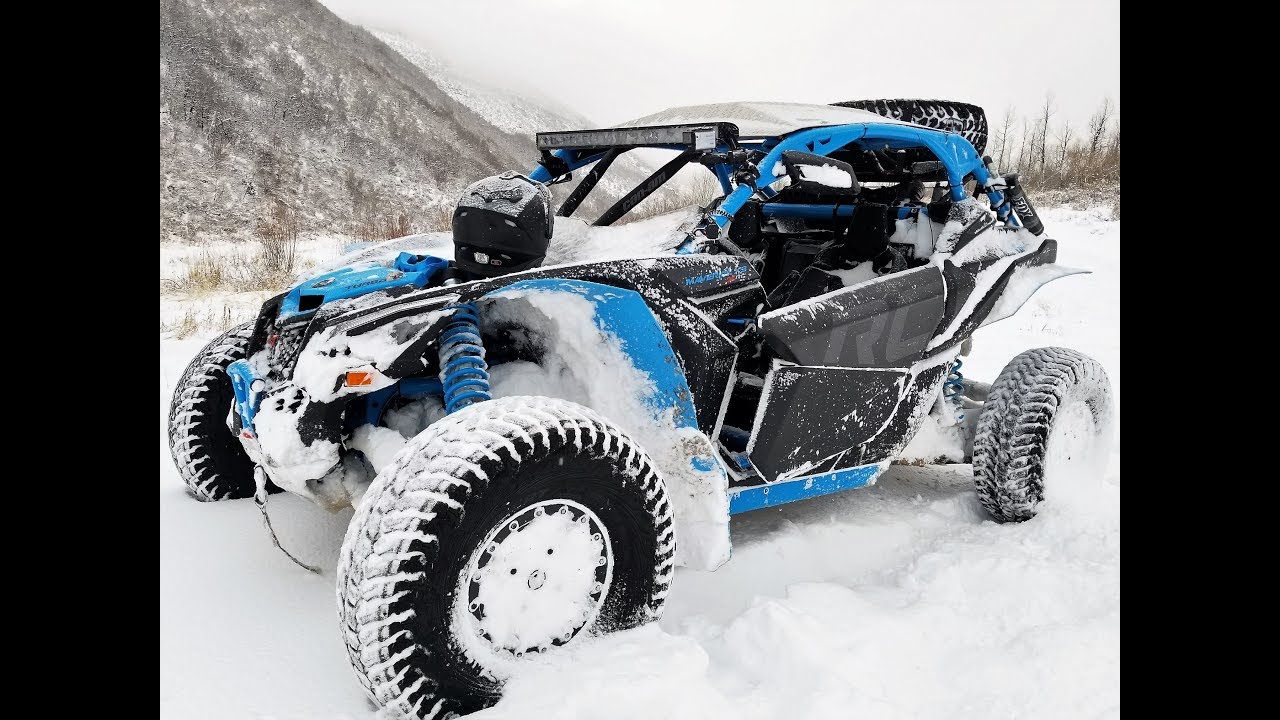 2018 CAN AM MAVERICK X3 XRC FRESH POWDER SNOW DAY!!!!!! - YouTube