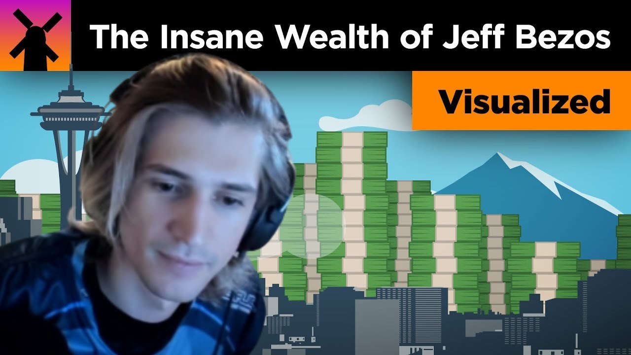 xQc Reacts to The Insane Scale of Jeff Bezos' Wealth Visualized - YouTube