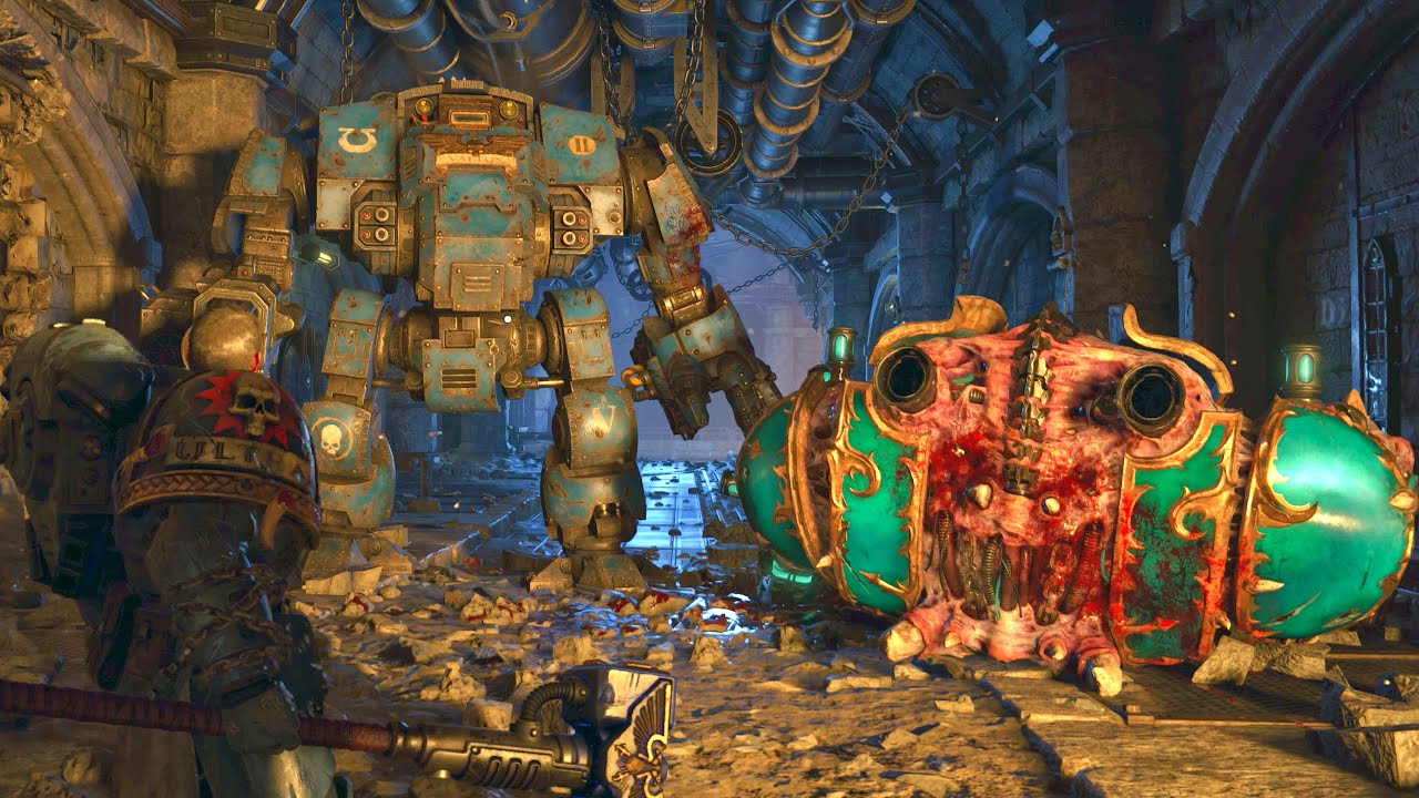 Warhammer 40K: Space Marine 2 - Dreadnought is Hungry for Blood Scene ...