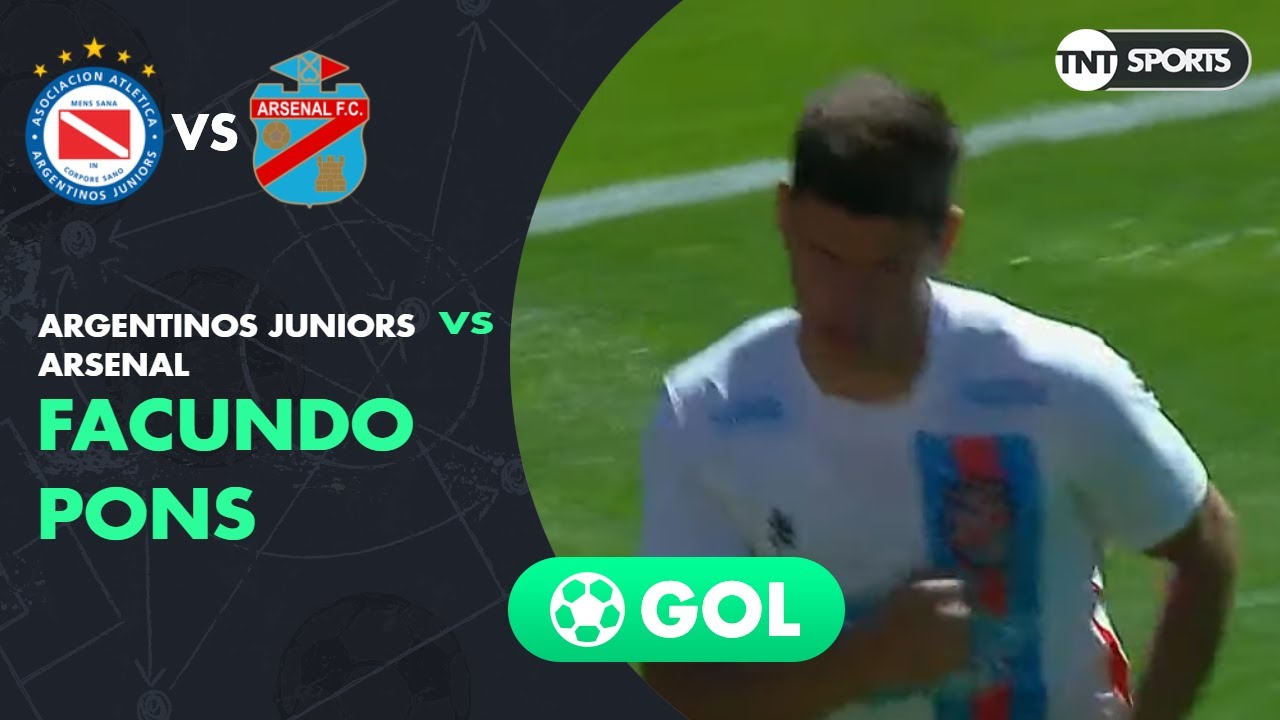 Facundo Pons (1-2) Argentinos Juniors vs Arsenal | Amistoso de pretemporada - YouTube