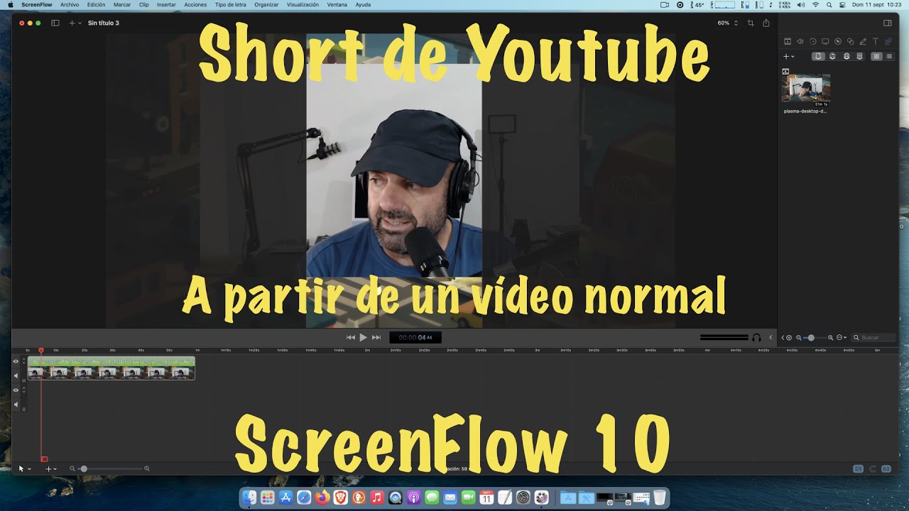 Cómo crear Shorts de Youtube desde un vídeo normal usando ScreenFlow 10 - YouTube