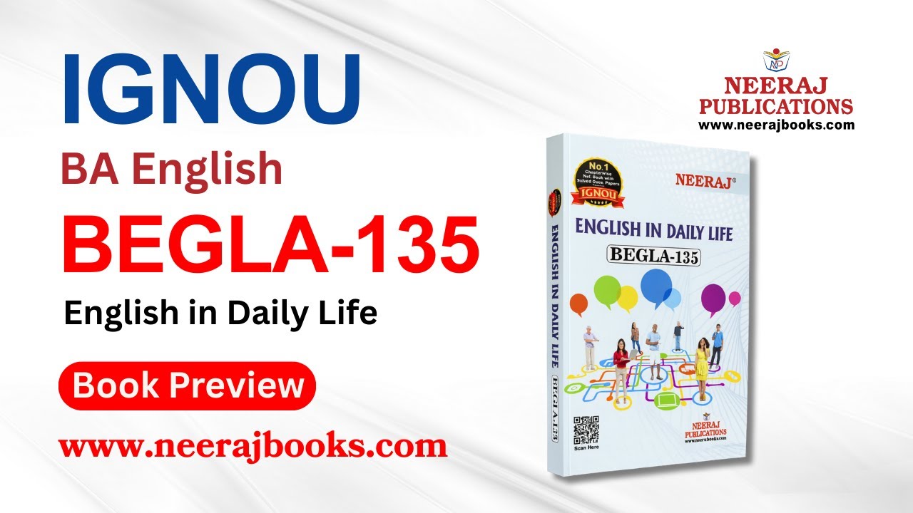 IGNOU BA English | BEGLA-135 Help Book (Guide) | Free Preview by Neeraj ...