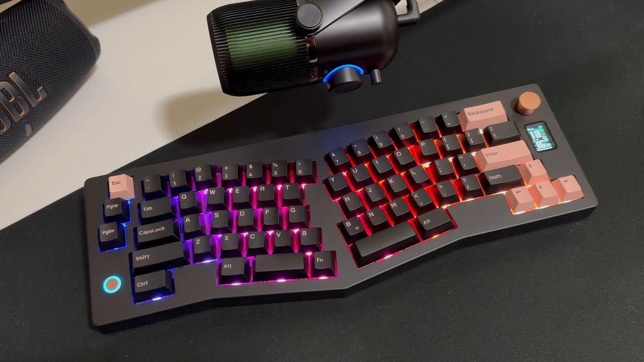 Alice Layout Mechanical Keyboard - CIDOO ABM066, Gateron Ink Pinks ...