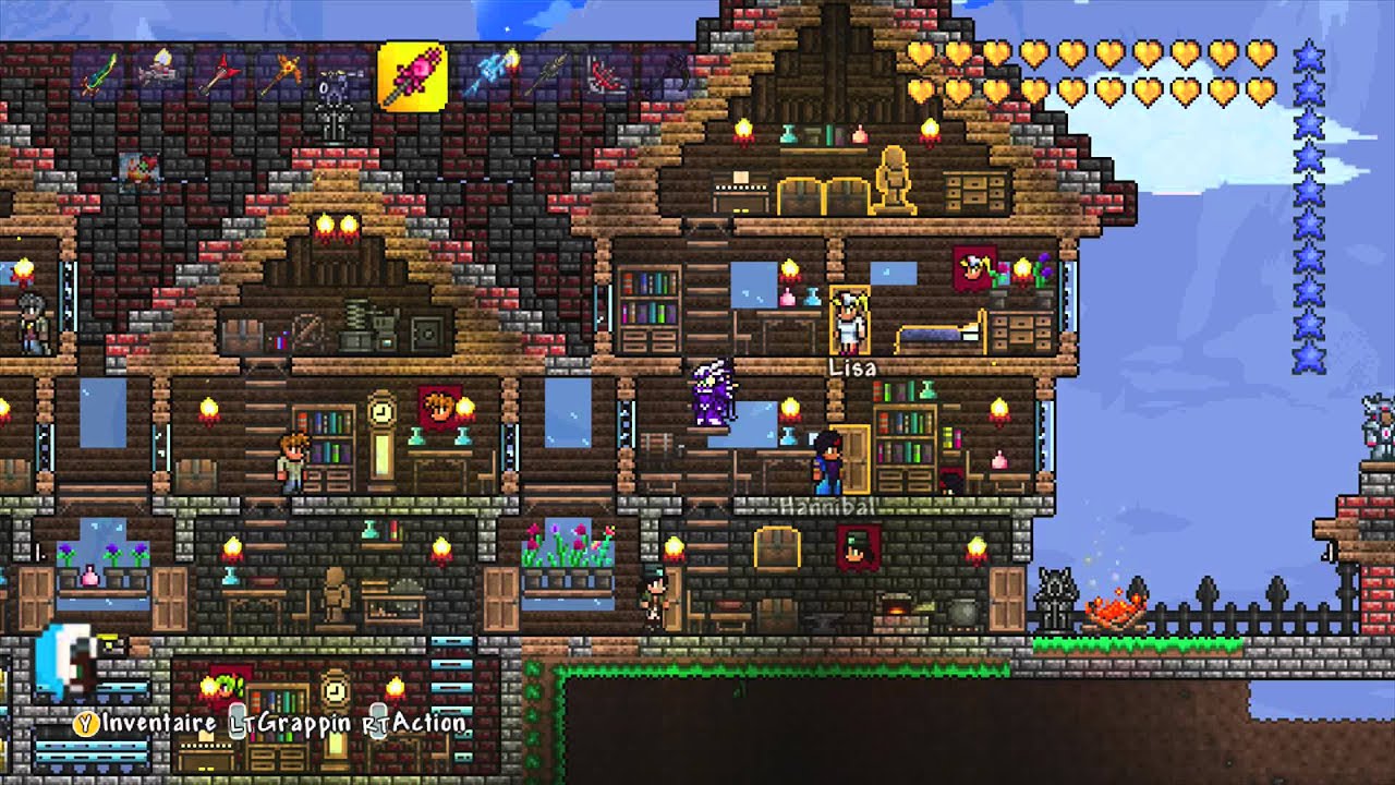 terraria construction dans un monde en ligne 3 - YouTube