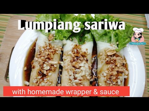 LUMPIANG SARIWA/FRESH LUMPIA WITH HOMEMADE FRESH LUMPIA WRAPPER AND SAUCE - YouTube