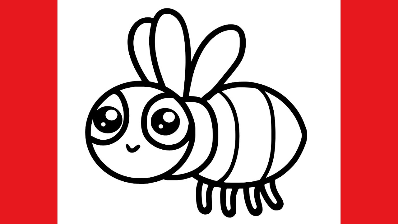 CÓMO DIBUJAR UNA ABEJA FÁCIL - YouTube