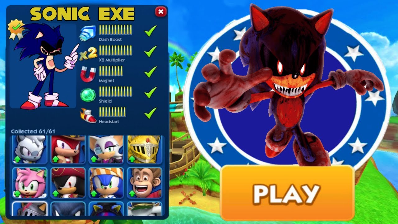 Sonic Dash - Sonic Exe New Character Unlocked and Fully Upgraded - Run ...