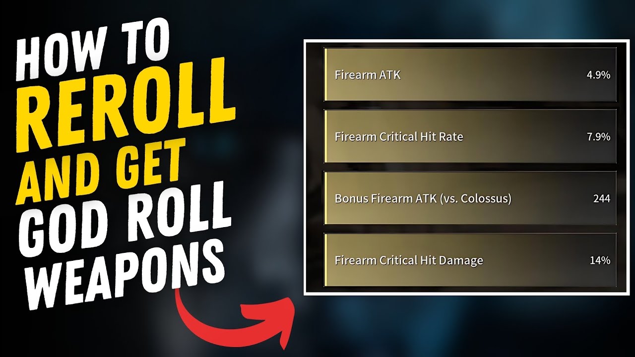 How To Reroll Weapons In The First Descendant - Get GOD ROLLS Easily ...