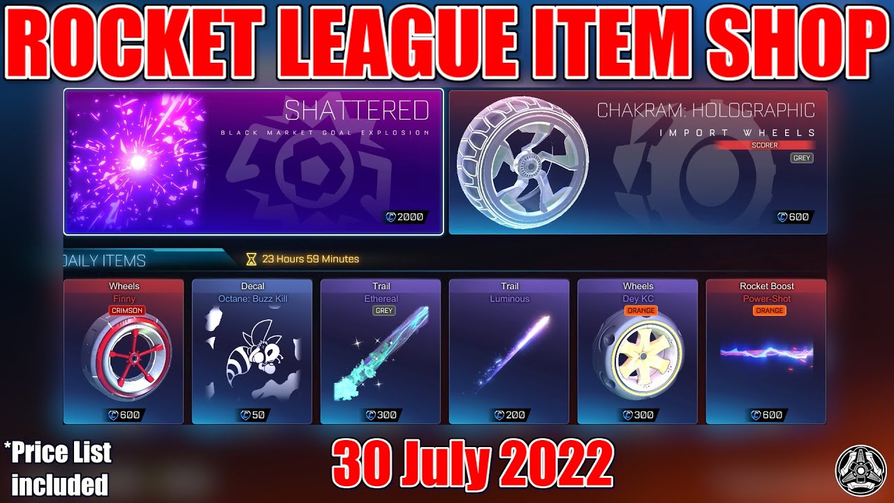 ROCKET LEAGUE ITEM SHOP | JULY-30-2022 | RL Item Shop Today - YouTube