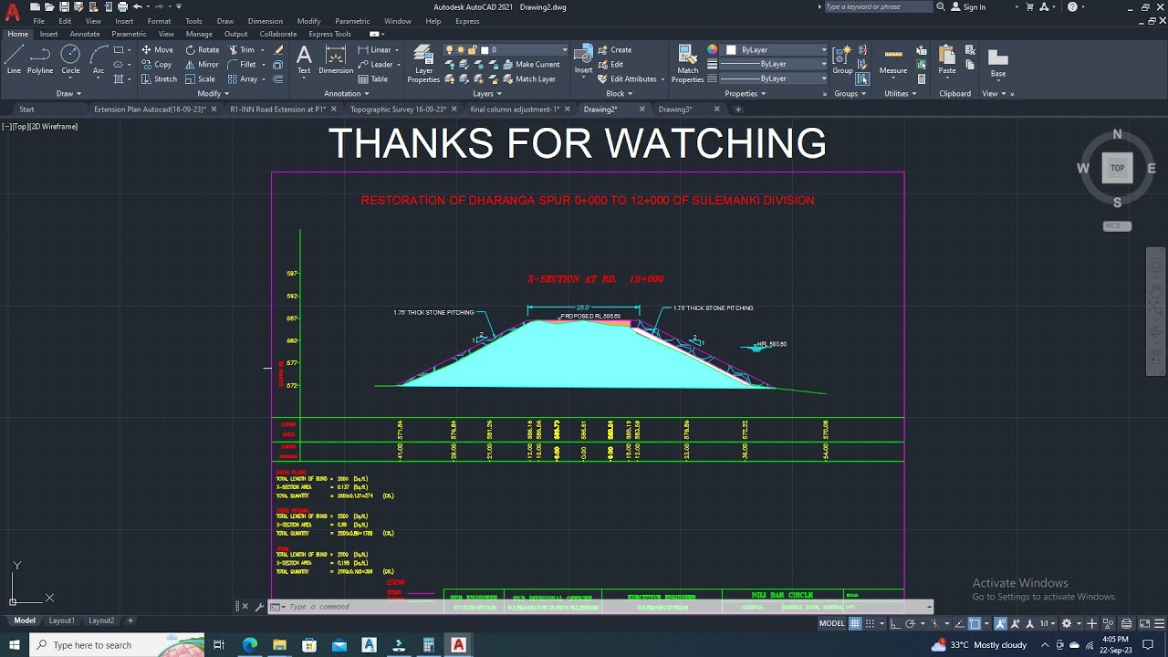 HOW TO PREPARE CROSS SECTION OF A BUND - YouTube