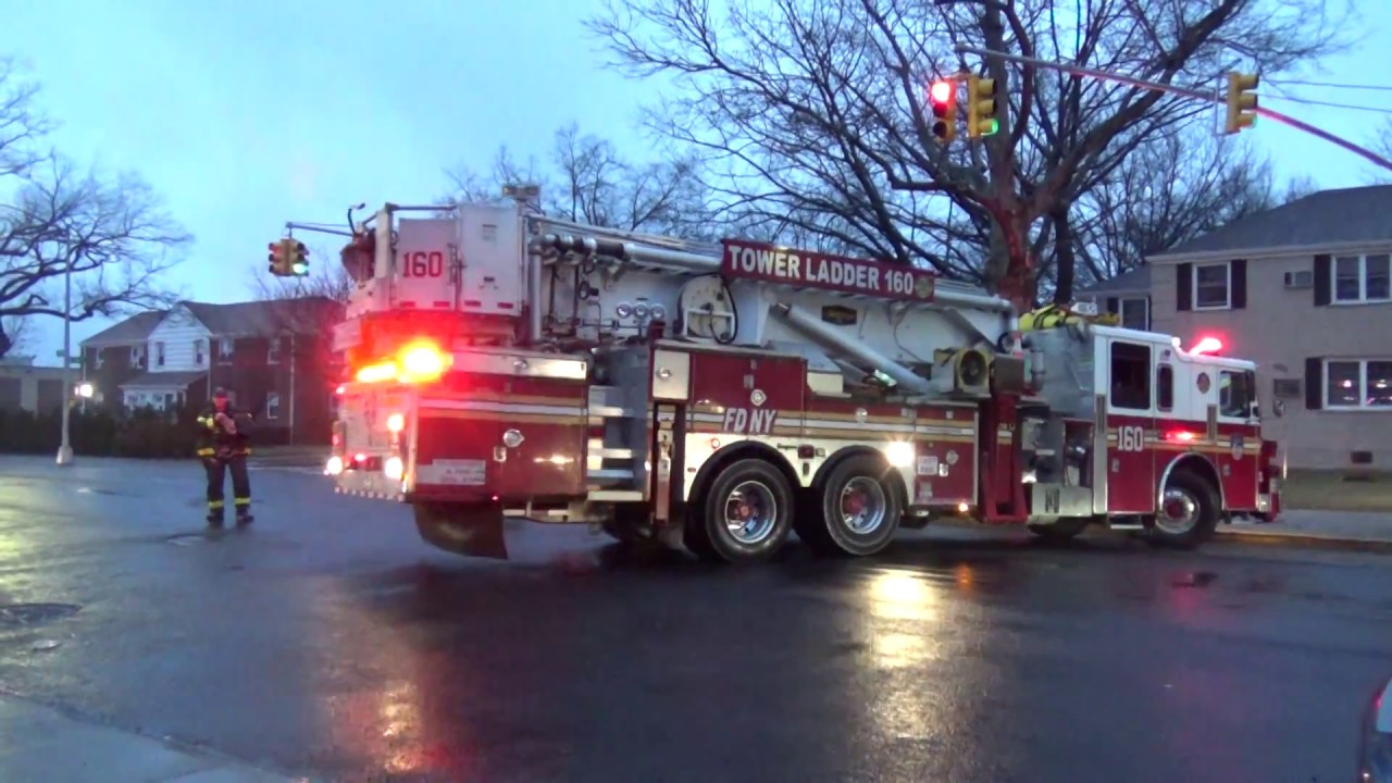 FDNY Tower Ladder 160 returning to its " The Springfield Express ...