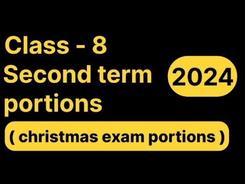 SCERT class 8 christmas exam portions 2024 | #christmas #exam - YouTube