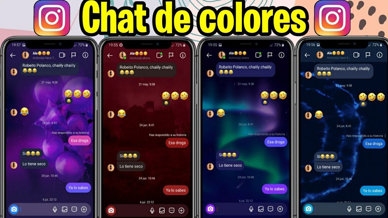 Como CAMBIAR el COLOR DEL CHAT de Instagram | TECNOL CHARLIS - YouTube