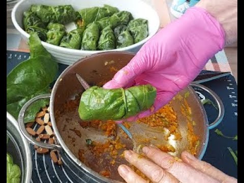 Bakina kuhinja- posne sarmice sa spanaćem , mnogo ukusnije nego sa ...