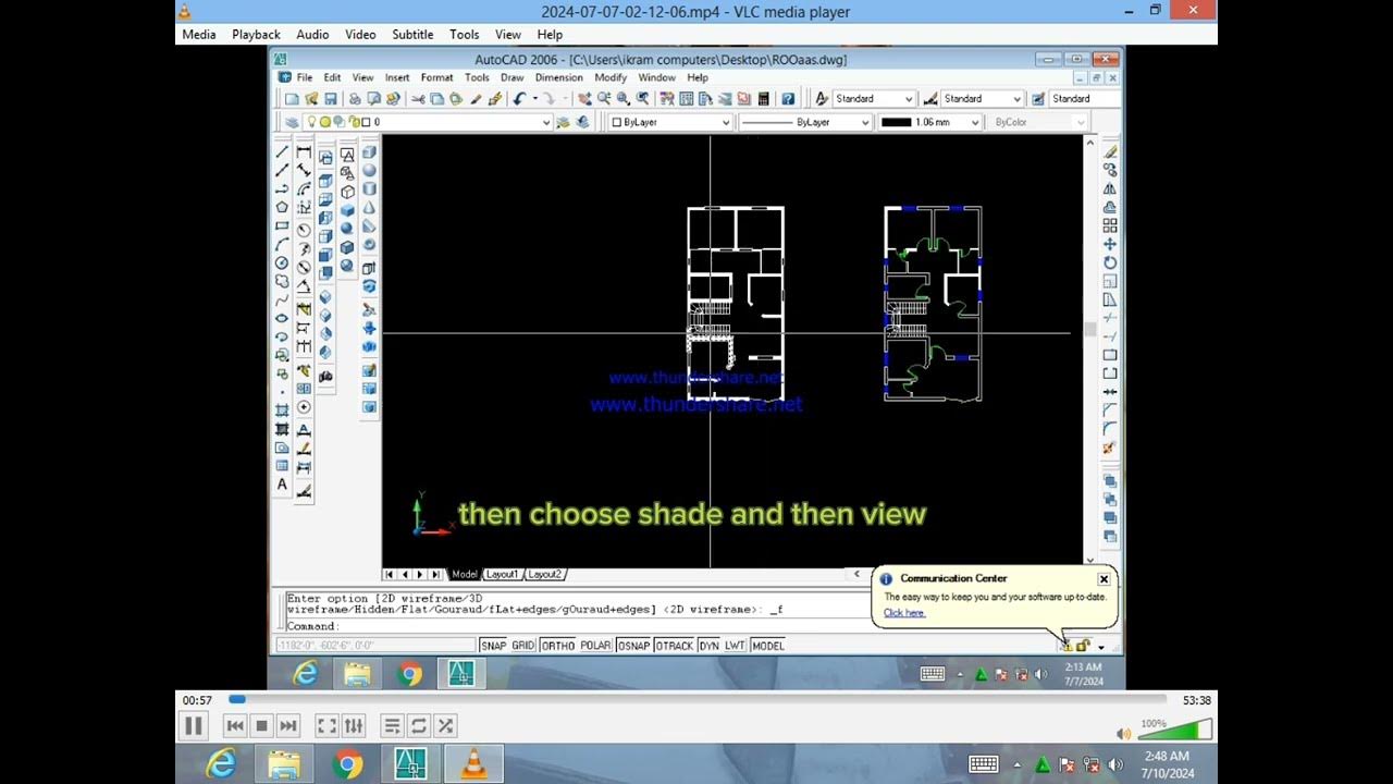 auto cad drawing 2d to 3d.//how to convert 2d drawing into 3d//2d to 3d//autocad - YouTube