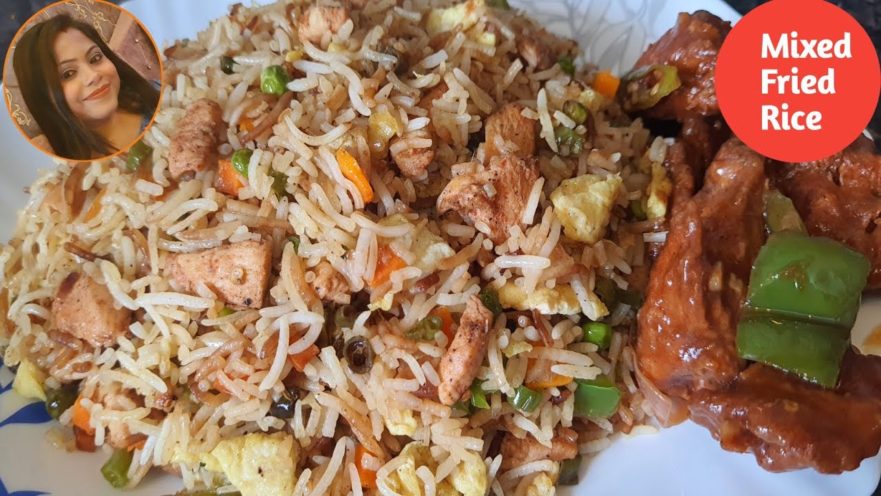 Mixed Fried Rice Recipe || Restrurant Style Mixed Fried Rice || Egg ...