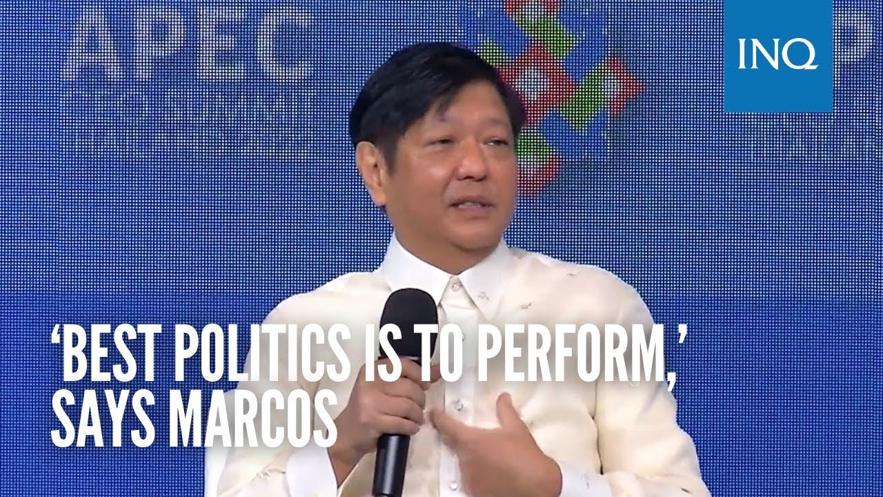 ‘Best politics is to perform,’ says Marcos - YouTube