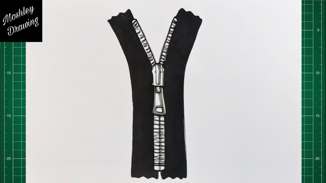 How to Draw a Zipper - YouTube