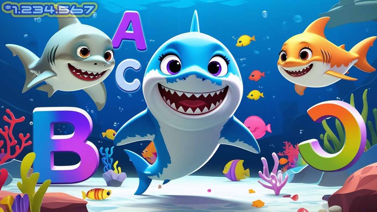 Baby Shark Learns Alphabet ABC | ABCD Song | Nursery Rhymes | Phonics ...