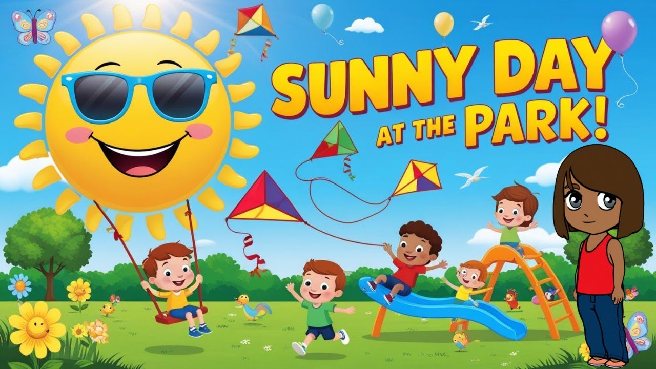 Sunny Day At Park ! Rhyme ☀️🎶 Kid's Song and Sing-Along Fun |🏃‍♂️🌳🎈 # ...