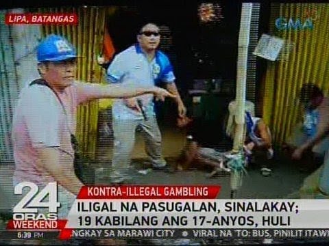24 Oras: Iligal na pasugalan, sinalakay sa Lipa, Batangas - YouTube
