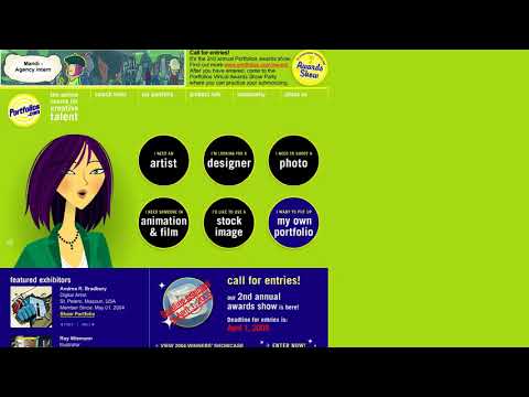 Portfolios.com website in 2005