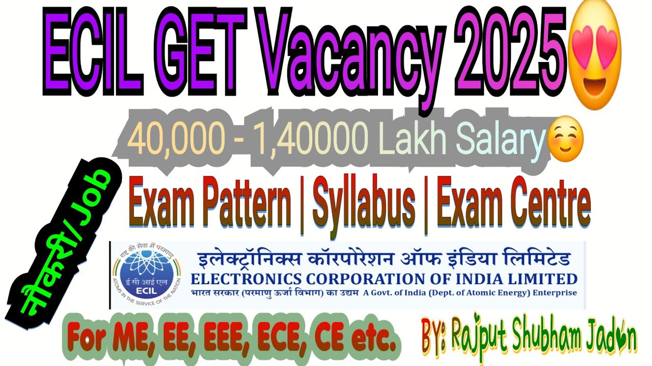 🤗 ECIL GET Recruitment 2025 | ECIL Graduate Engineer Trainee ...