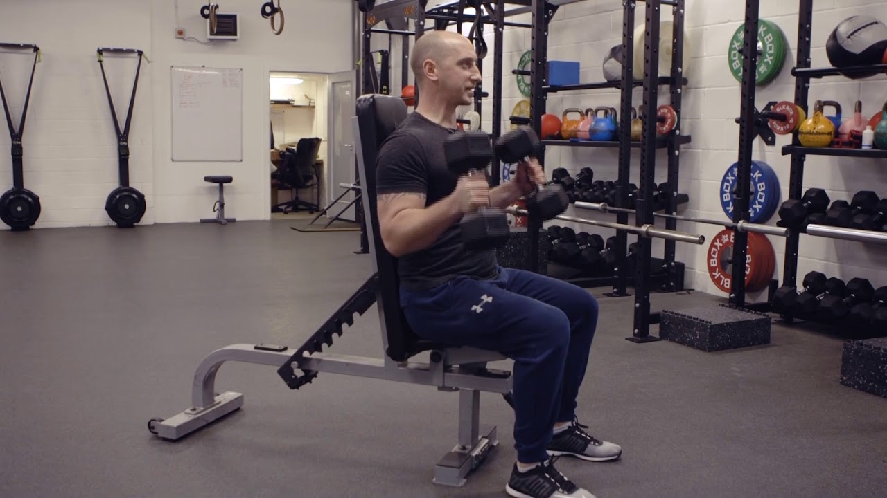 Back supported hammer curl - YouTube