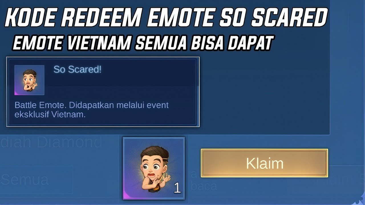 KODE REDEEM BATTLE EMOTE SO SCARED GRATIS !! SEMUA BISA DAPAT EMOTE INI ...