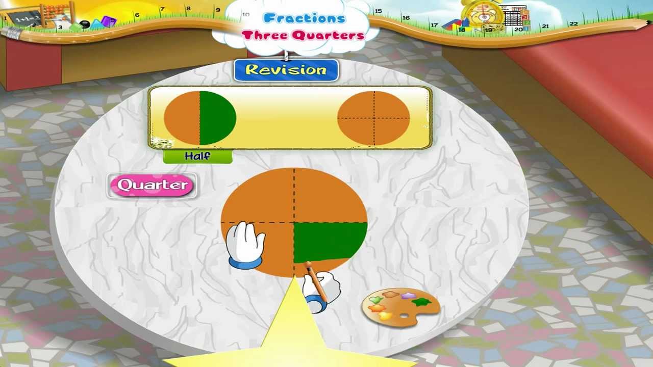 Learn Grade 3 - Maths - Fractions Three Quarters - YouTube