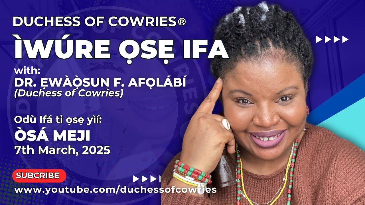 Iwure Ose Ifa for today 7th March 2025 #OSA_MEJI - YouTube