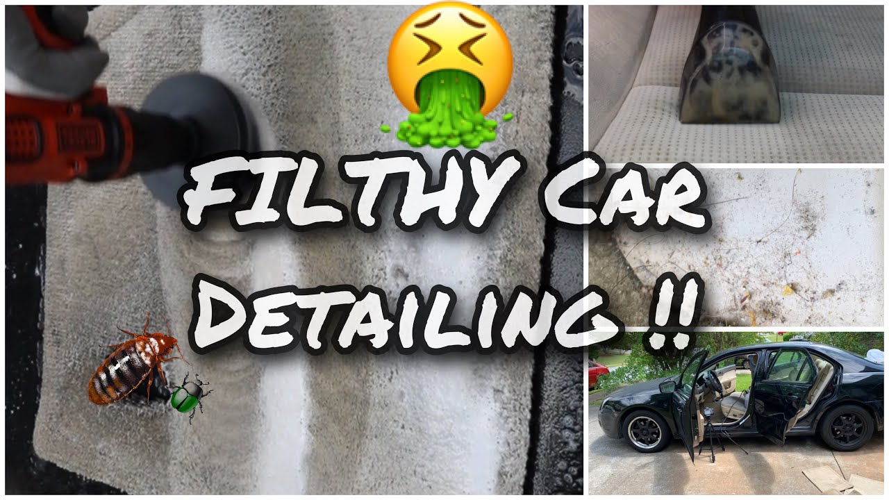 Deep Cleaning a Girl’s DIRTY CAR || Nasty Carpet Cleaning and ...