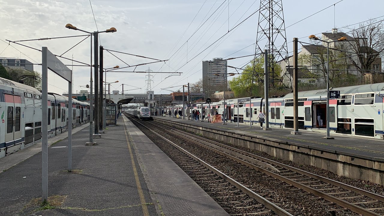 Spot RER-E Transilien-P TGV, TER en gare de Le-Chennay-Gagny - YouTube