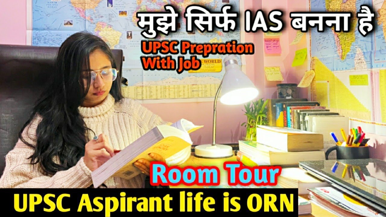 UPSC Prepration With Job।। Life Style ।। Room Tour।। Strategy।। Time ...