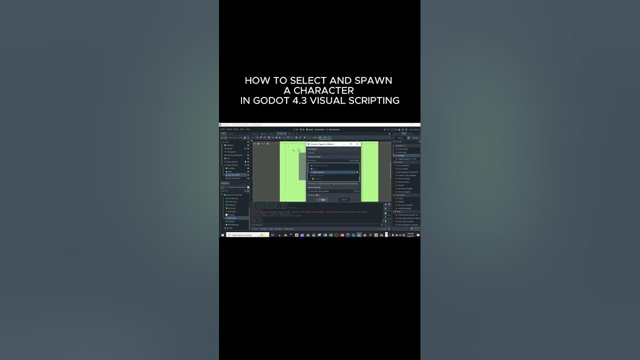 How to Select and Spawn a Character in Godot 4 visual scripting #godot4 #games - YouTube